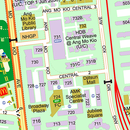 Ang Mo Kio Town Garden West Map | Fasci Garden